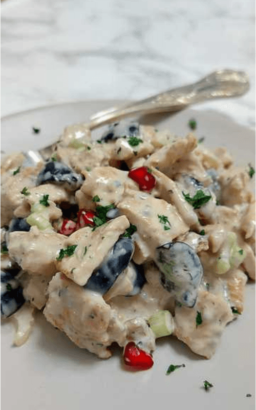 Healthy California Chicken Salad Recipe with Grapes - Spoons & Sparks